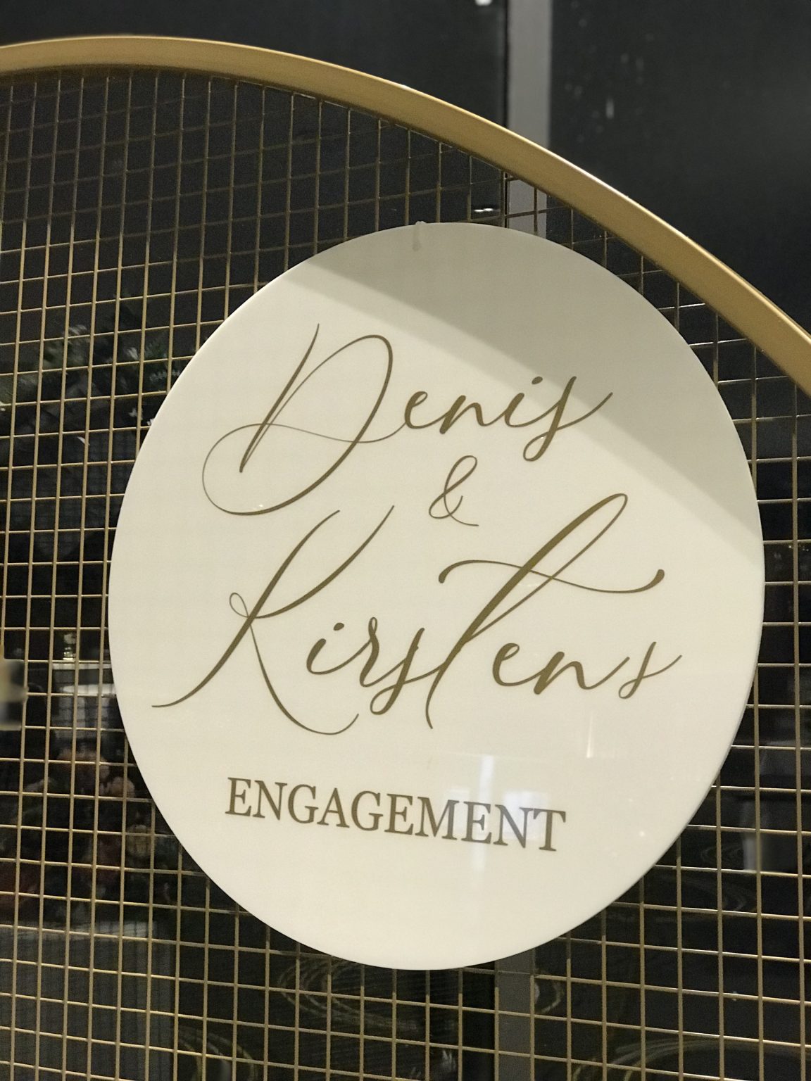 Disc Signage - Hazel Events - Prop Hire Melbourne