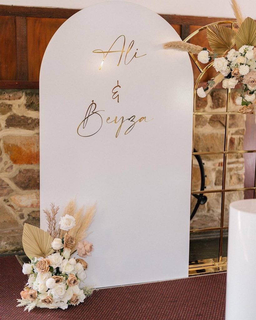 French Window Gold Arch - Finestra - Hazel Events - Prop Hire Melbourne