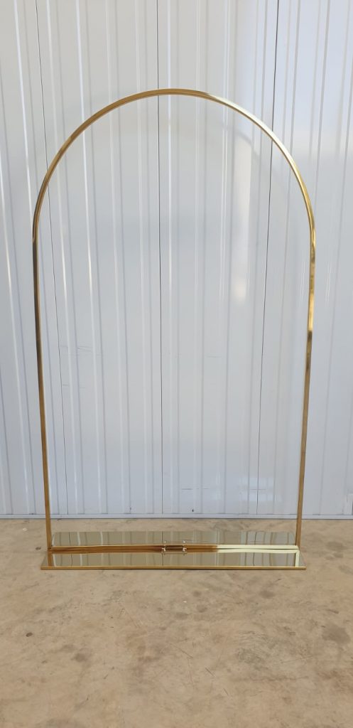 Gold Arch Frame - Finesse - Hazel Events - Prop Hire Melbourne