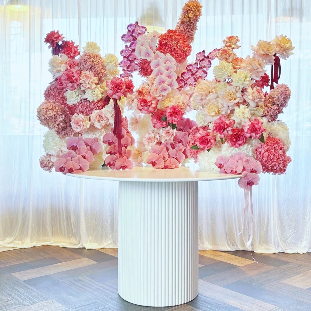 LOU LOU White Ripple Table - Large - Hazel Events - Prop Hire Melbourne